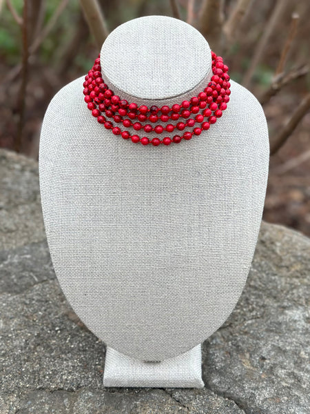 Red Magnesite Wrap-Around Endless Beaded Necklace – Dawn's Discoveries